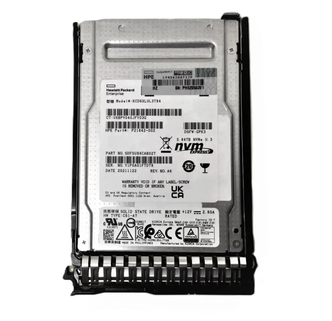 HPE P47824-B21 3.84TB NVMe 2.5" U.2 Read Intensive SSD