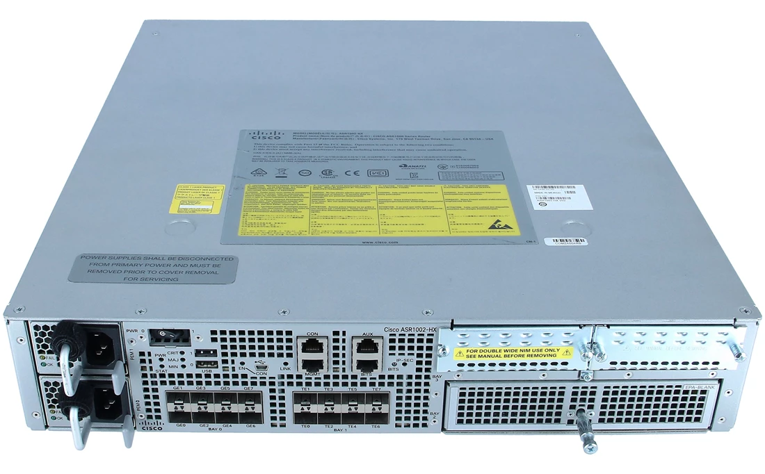 Cisco System ASR1002-HX 4X10Ge+4X1Ge 2Xp/S Opt
