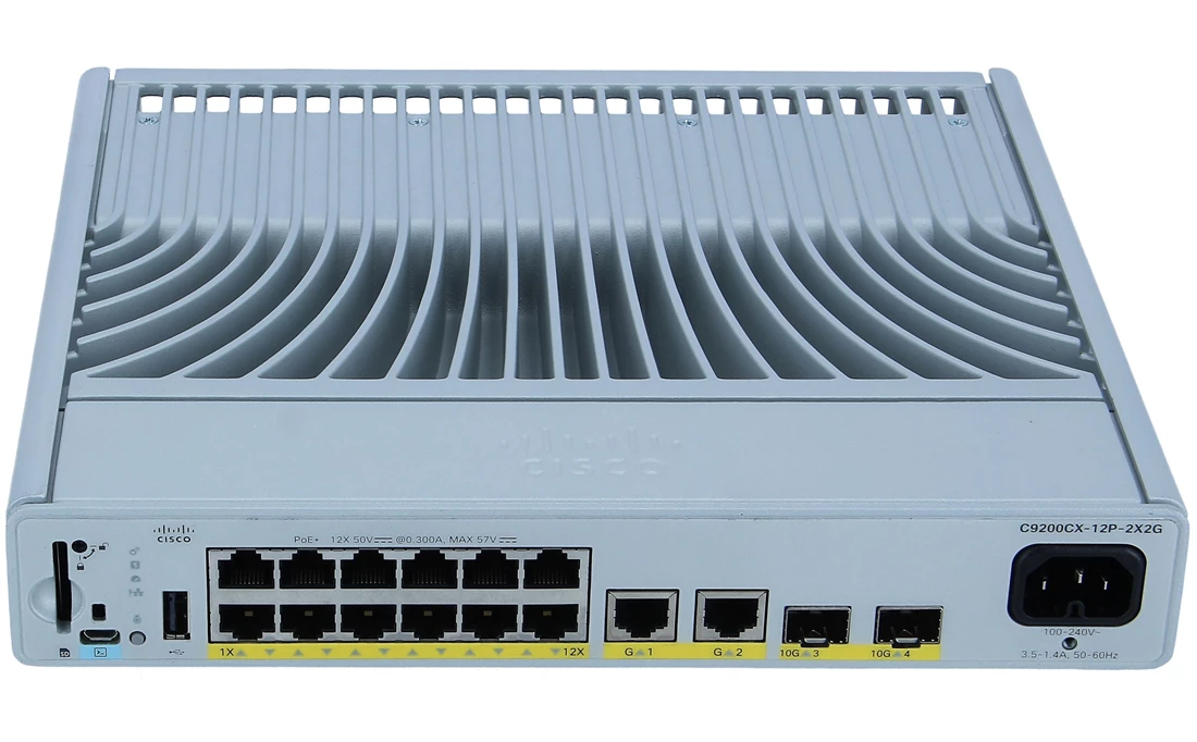 Cisco C9200CX-12P-2X2G-A Catalyst 12-Port 1G, 2x10G and 2x1G Ethernet ...