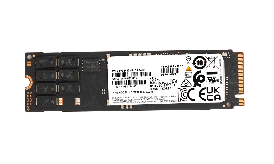 HPE PM9A3 P51184-001 SSD 480 GB U.2 PCIe 4.0 x4 (NVMe) Refurbished