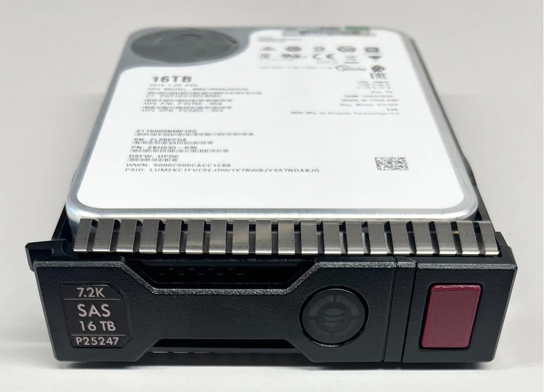 HPE P23623-004 Business Critical Midline Helium Hard Drive 16 TB SAS 12Gb/s New F/s