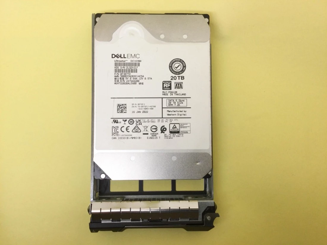 Dell 572FJ 20TB 7.2K HDD SATA 6Gbps 512e 3.5in Hot-plug Drive