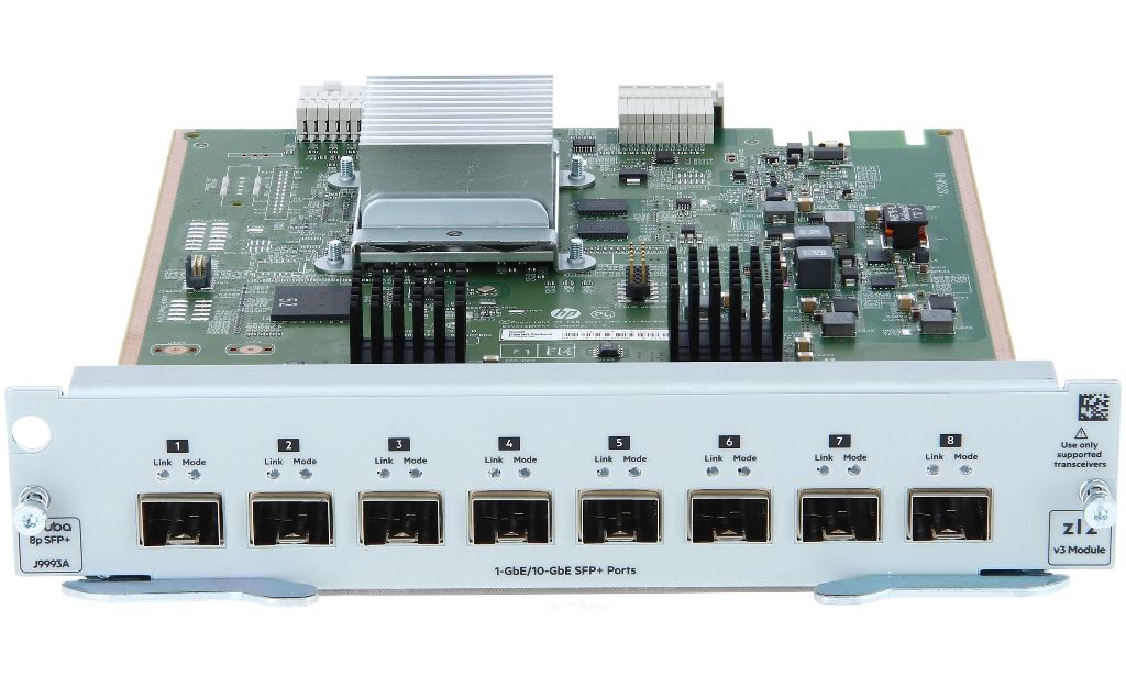 HPE J9993A Aruba 8-Port 1G/10GbE SFP+ MACsec v3 zl2 Module