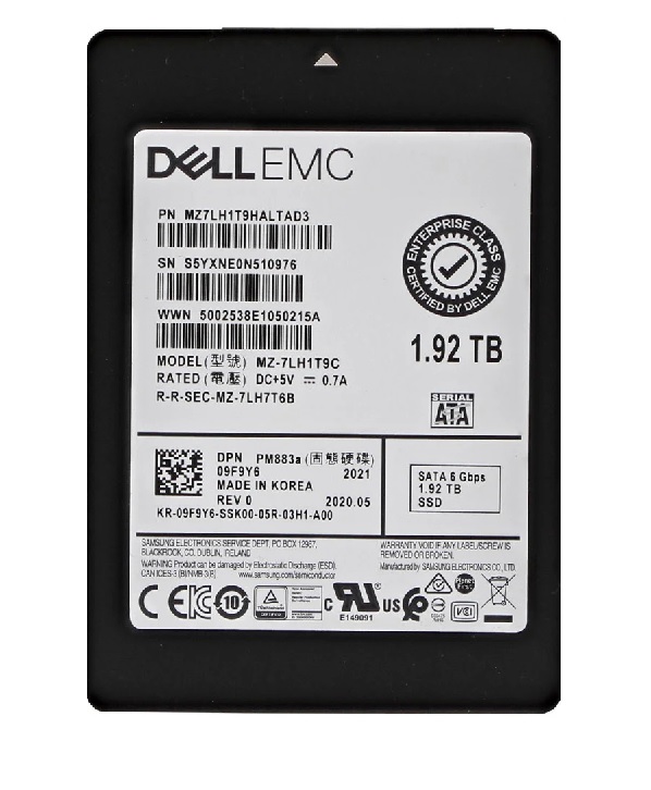 Samsung PM883a MZ-7LH1T9C Read Intensive SSD 1.92 TB SATA 6Gb/s DELL ...