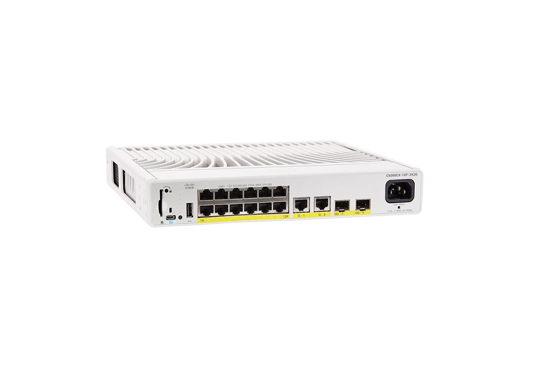 Cisco C9200CX-12P-2X2G-E Catalyst 12-Port 1G PoE+, 2x10G and 2x1G ...