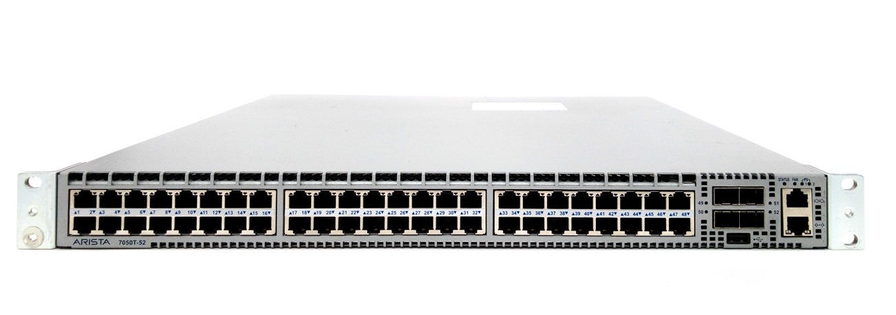 Arista DCS-7050T-52-F Arista 7050, 48xRJ45(110GBASE-T) & 4xSFP+ Switch
