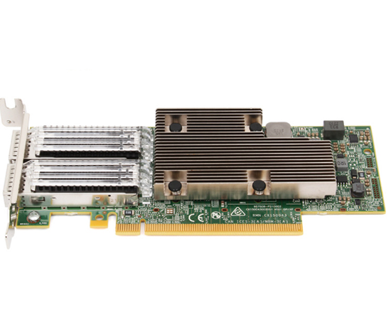 Broadcom BCM957508-P2100DLP Dual Port 100Gb QSFP56 Low Profile Network ...