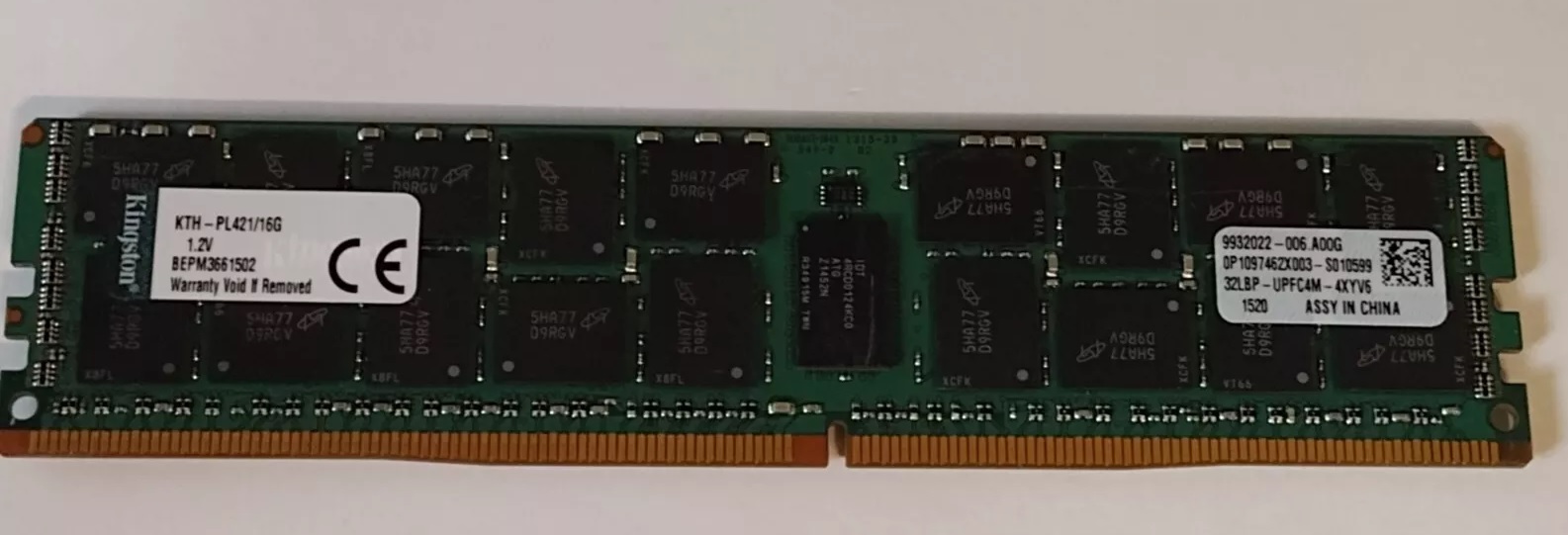 Kingston KTH-PL421/16G 16GB PC4-17000 DDR4-2133MHz 2Rx4 ECC Memory