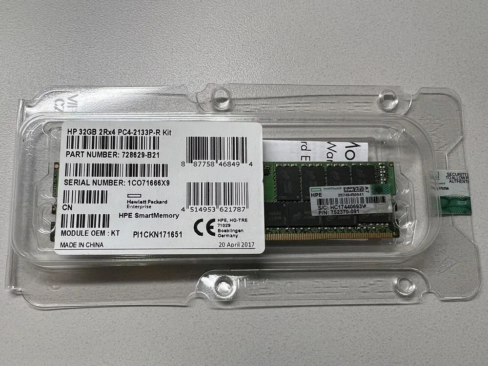 HPE 774175-001 32GB PC4-17000R DDR4-2133MHz 2Rx4 Memory New