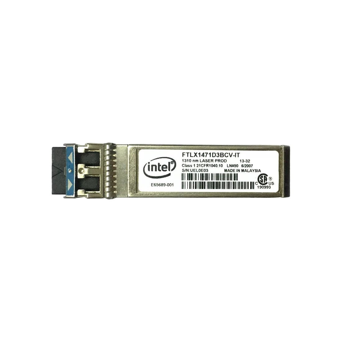 Intel FTLX1471D3BCV-IT Dual Rate 10GBase-LR 1310nm SFP+ Optical ...