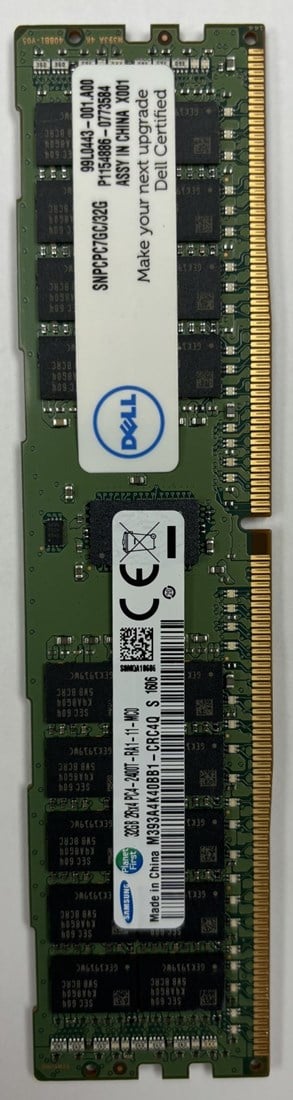 Dell 0CPC7G 32GB PC4-19200 DDR4-2400MT/s 2Rx4 ECC Memory Ref