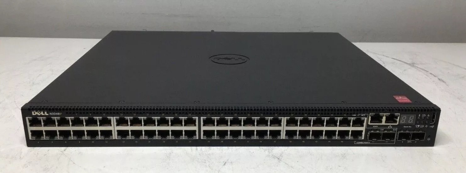 Dell 463-7707 Networking N3048P Managed L3 Switch 48X10Gigabit SFP+ Ports