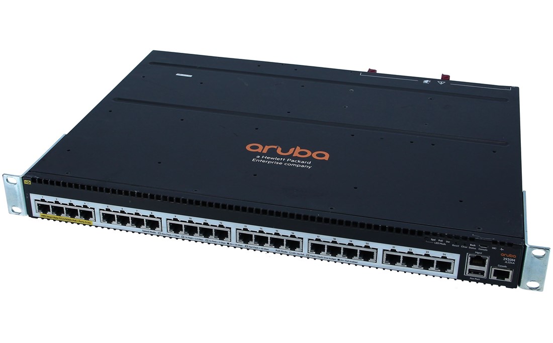HPE JL324A Aruba 2930M 24p Smart Rate PoE+ 840W 1-Slot Switch F/S