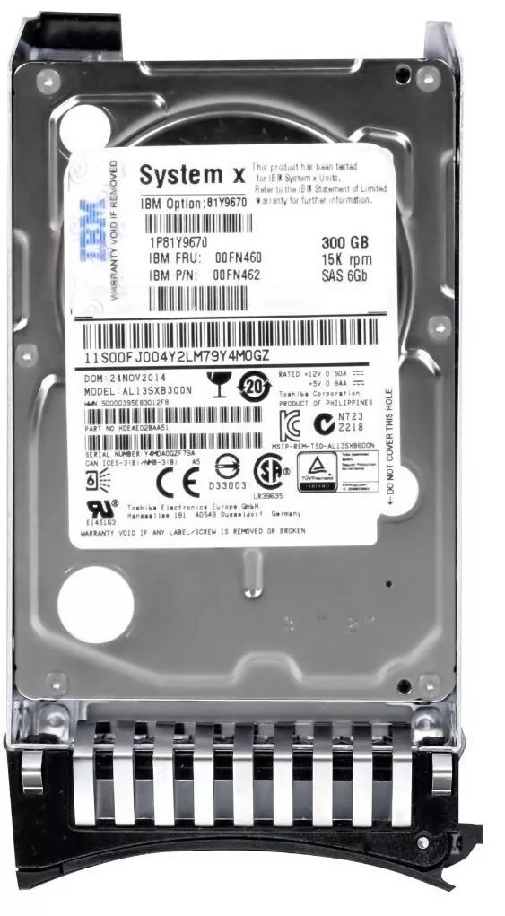 IBM 00FN460 Hard Drive 300 GB SAS 6Gb/s Refurbished
