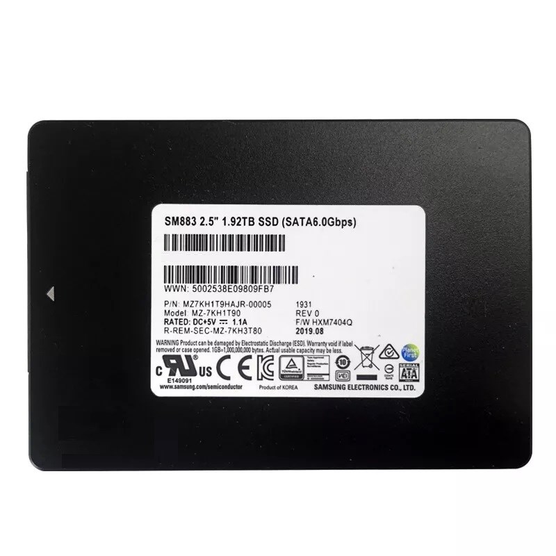 Samsung SM883 MZ7KH1T9HAJR-00005 SSD 1.92 TB SATA 6Gb/s Refurbished