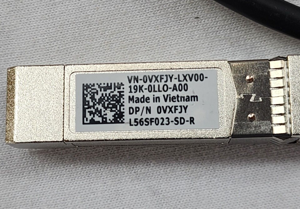 Dell 54M38 Networking Cable Sfp28 To Sfp28, 25Gbe Direct Attach Cable