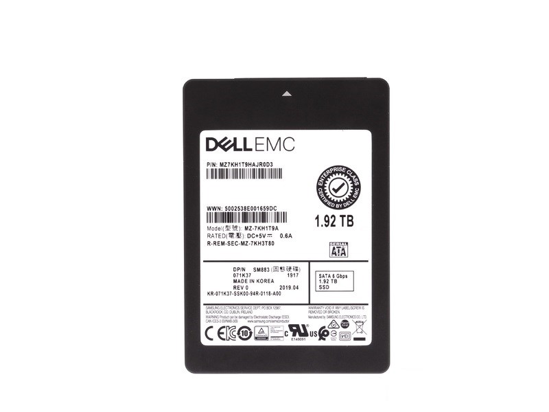 Samsung SM883 MZ7KH1T9HAJR0D3 Mixed Use SSD 1.92 TB SATA 6Gb/s DELL OEM ...