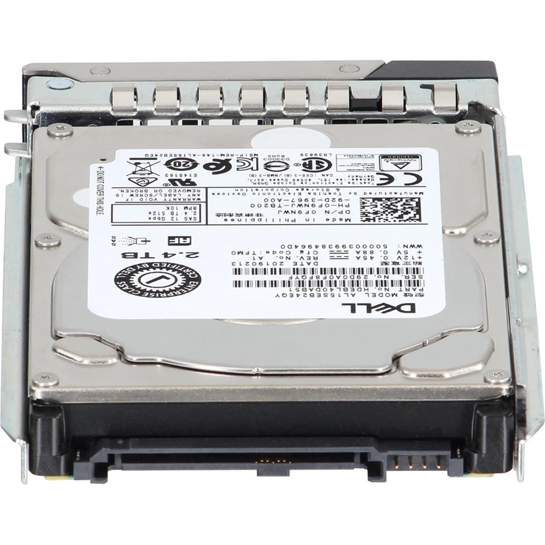 Dell 0F9NWJ 2.4TB 10K RPM SAS 12Gbps 512e 2.5inch Hot-Plug Drive with Tray