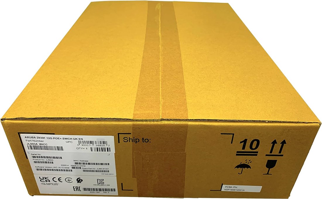 HPE JL693A Aruba 2930F 12G PoE+ 139W 2G/2SFP+ Switch