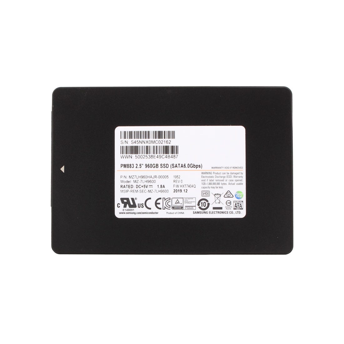 Samsung PM883 MZ-7LH9600 SSD 960 GB SATA 6Gb/s Refurbished