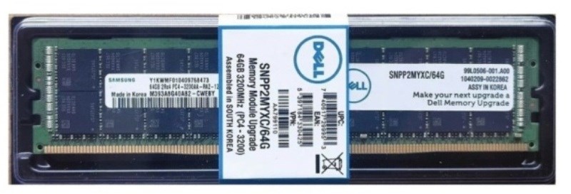Dell SNPP2MYXC/64G 64GB PC4-25600 DDR4 3200Mhz 2RX4 ECC Memory Brand New