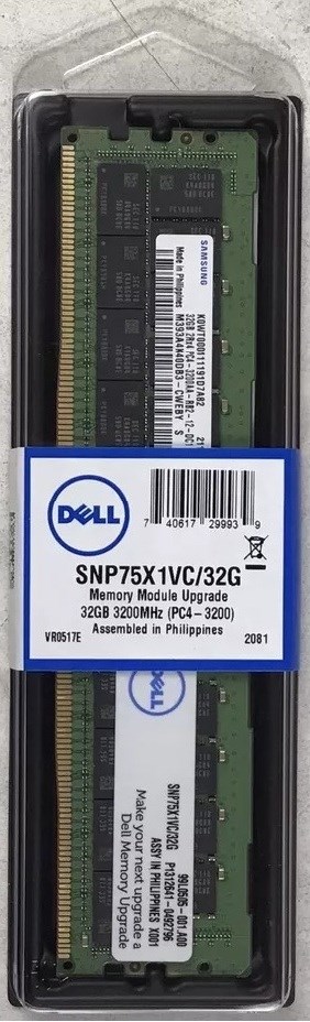 Dell 75X1V 32GB DDR4 3200Mhz PC4-25600 Ecc Brand New