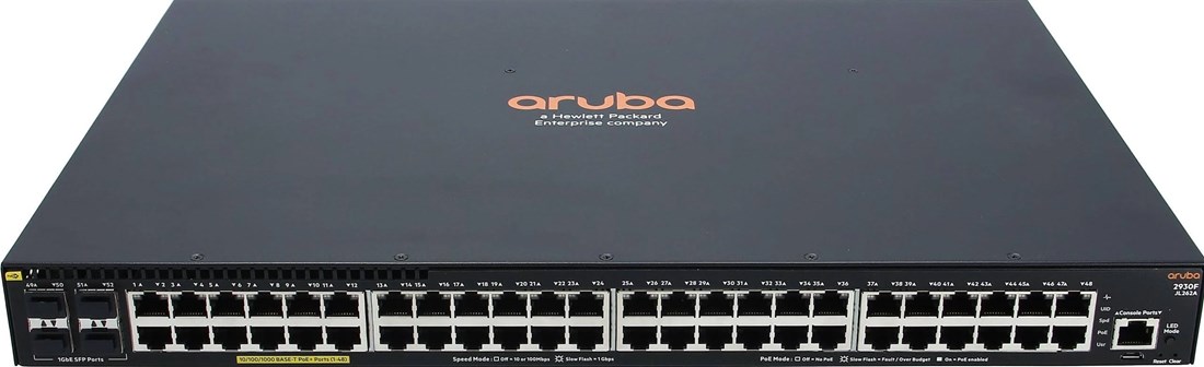 HPE JL262A Aruba 2930F 48G PoE+ 4SFP Switch