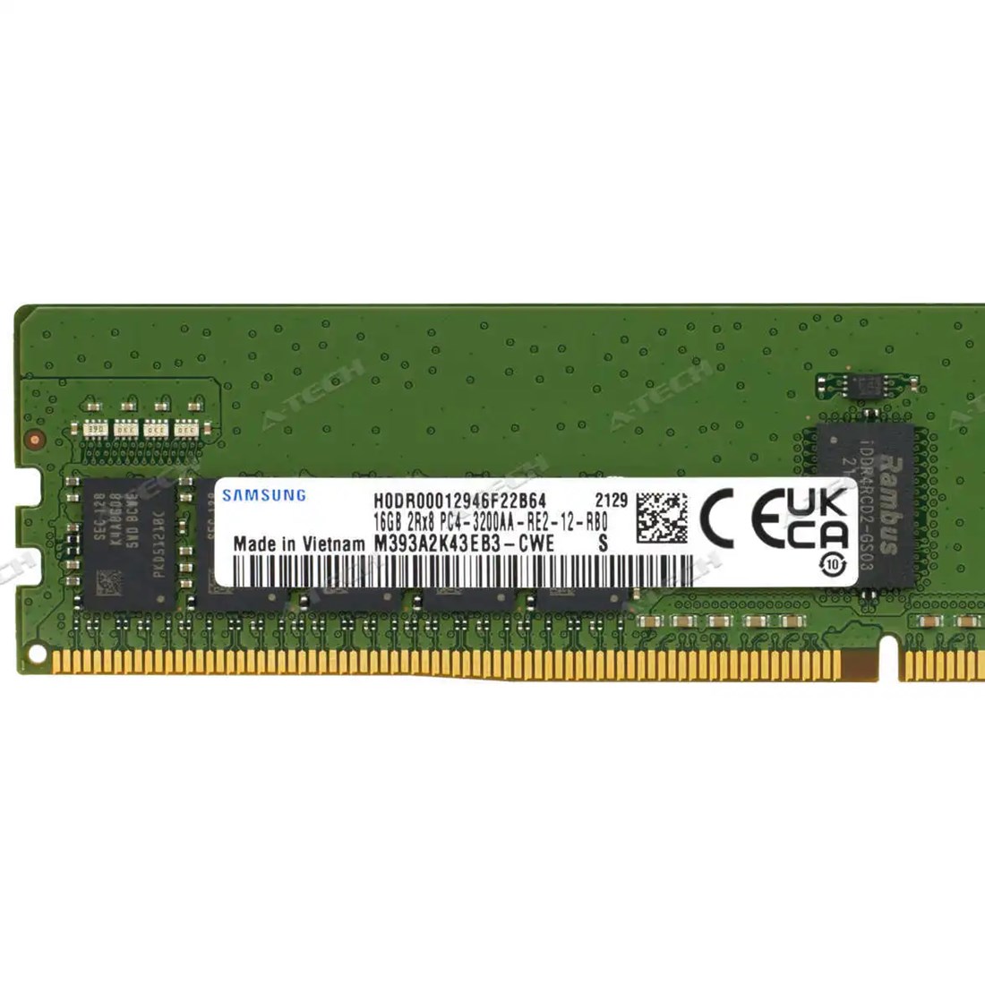 Samsung M393A2K43DB3-CWECQ 16GB PC4-25600 DDR4-3200Mbps 2RX8 ECC Memory New