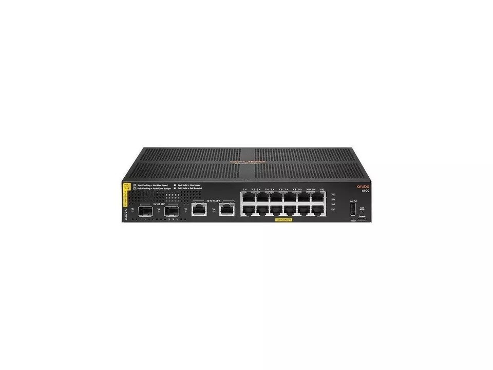 HPE JL679A Aruba 6100 12G CL4 2SFP+ 139W Switch
