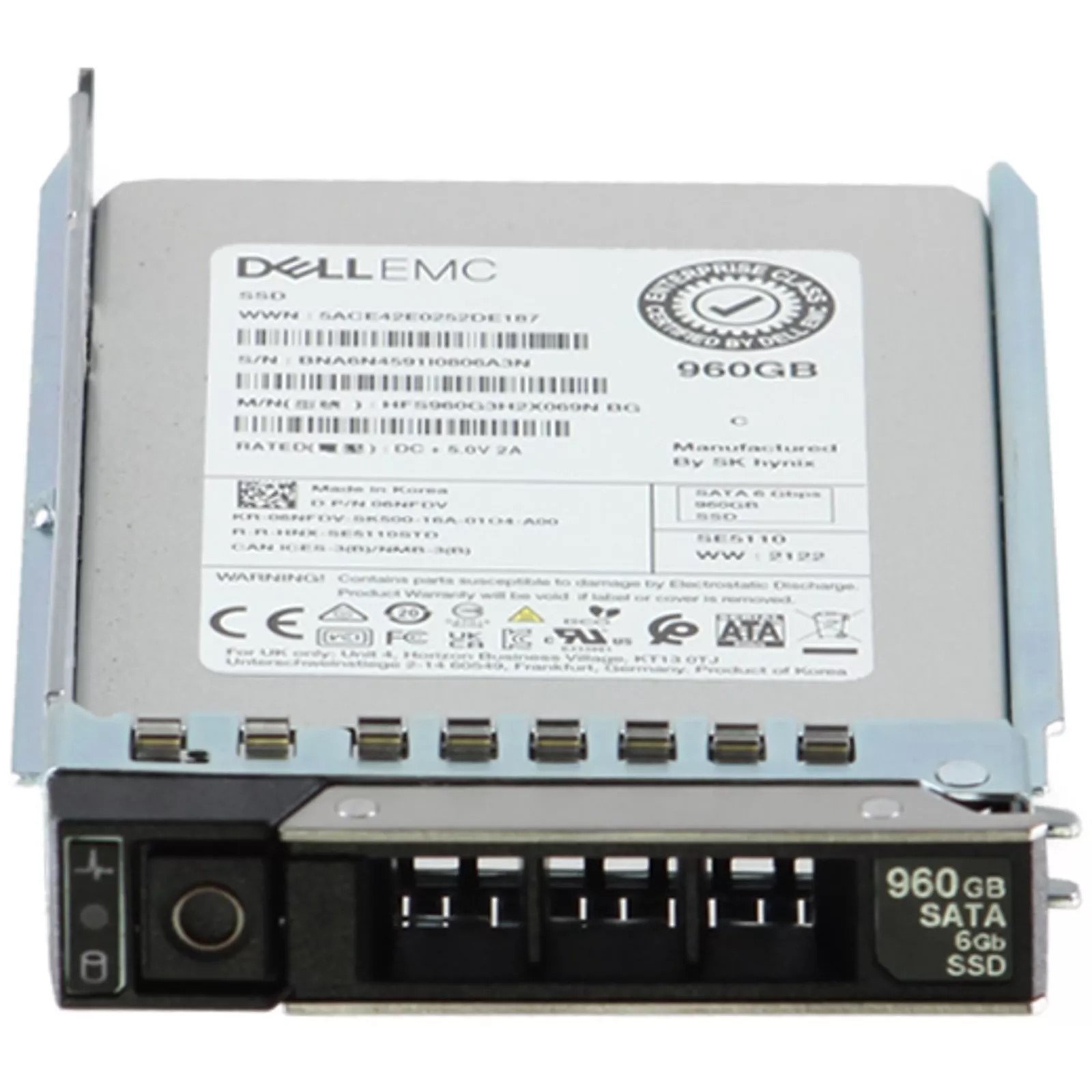 Dell 6NFDV 960GB SATA-6Gbps Read Intensive 1DWPD 2.5in Hot-Plug SSD