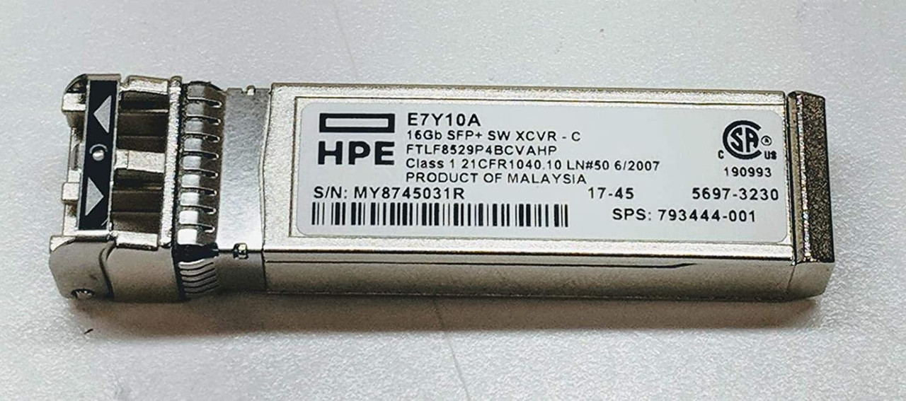 HPE E7Y10A SFP+ 16GB Fibre Channel Transceiver Module Used