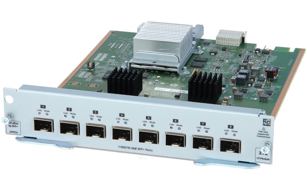 HPE J9993A Aruba 8-Port 1G/10GbE SFP+ MACsec v3 zl2 Module
