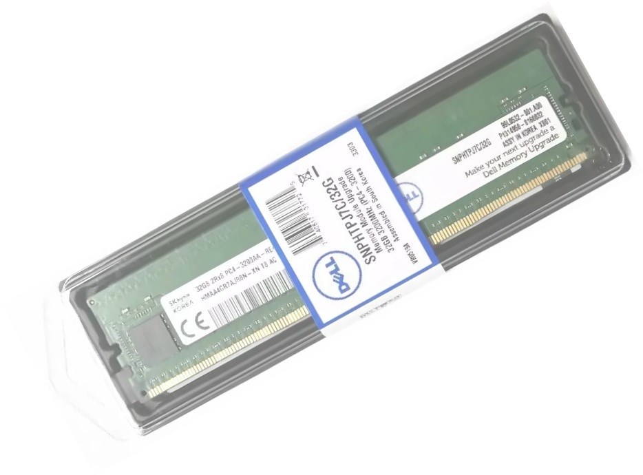 Dell SNPHTPJ7C/32G 32GB DDR4 2Rx8 3200MHz PC4-25600 ECC Memory Brand New