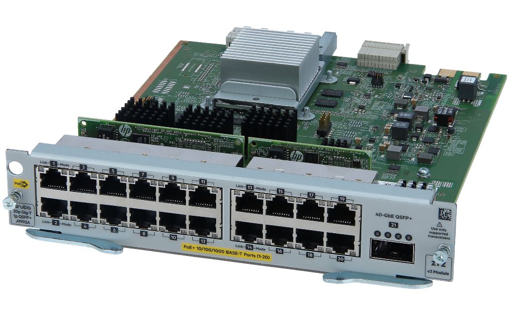 HPE J9992A 20P PoE+ 1P 40GbE Qsfp+ V3 Zl2 Module