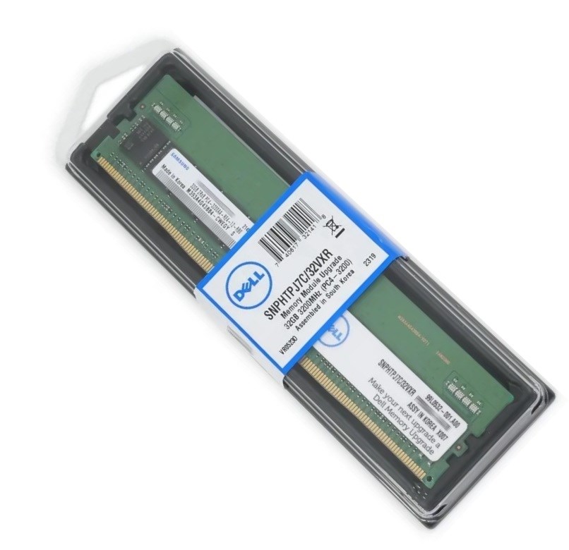 Dell SNPHTPJ7C/32VXR 32GB PC4-25600 DDR4-3200MT/s 2Rx8 ECC Memory Brand New