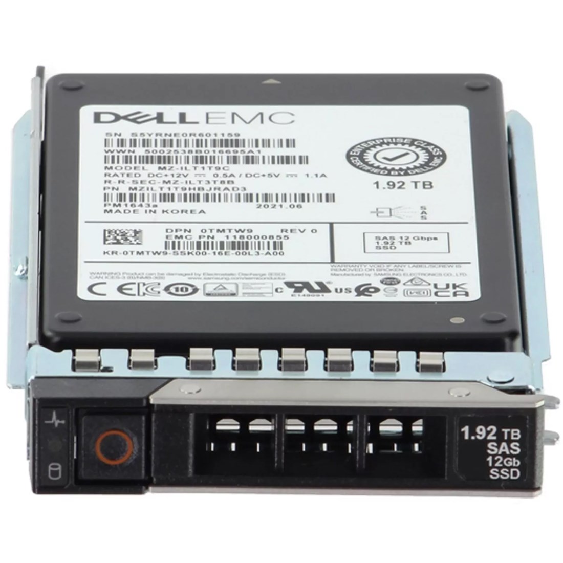Dell TMTW9 1.92TB SAS-12Gbps Read Intensive 1DWPD 2.5Inch SSD