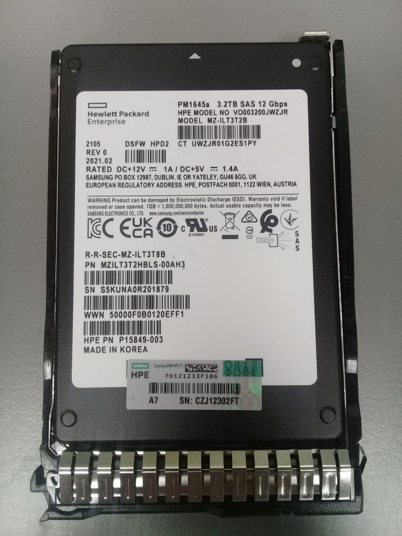 HPE PM1645A P15849-003 Mixed Use SSD 3.2 TB SAS 12Gb/s Refurbished