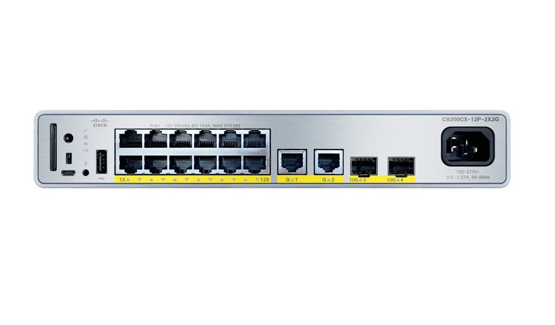 Cisco C9200CX-12P-2X2G-A Catalyst 12-Port 1G, 2x10G and 2x1G Ethernet ...