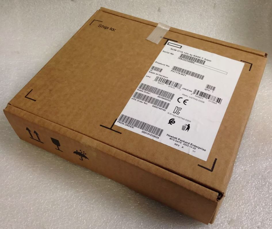 HPE P51178-B21 Broadcom BCM5719 Ethernet 1Gb 4-Port Base-T Adapter