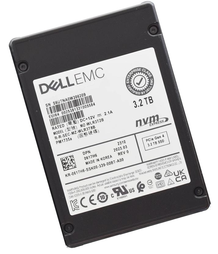 Samsung PM1735A MZ-WLR3T2B Mixed Use SSD 3.2 TB PCIe 4.0 x8 (NVMe) DELL ...