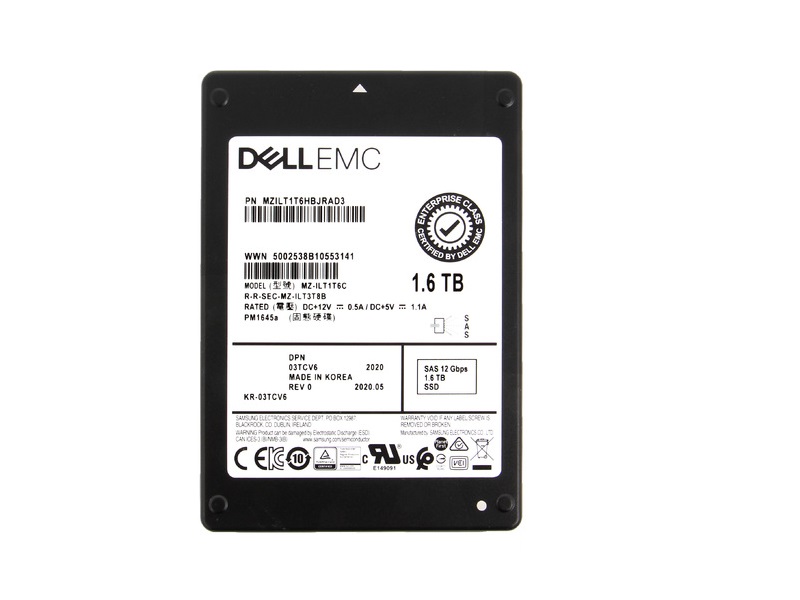 Samsung PM1645a MZILT1T6HBJRAD3 SSD 1.6 TB SAS 12Gb/s DELL OEM Refurbished