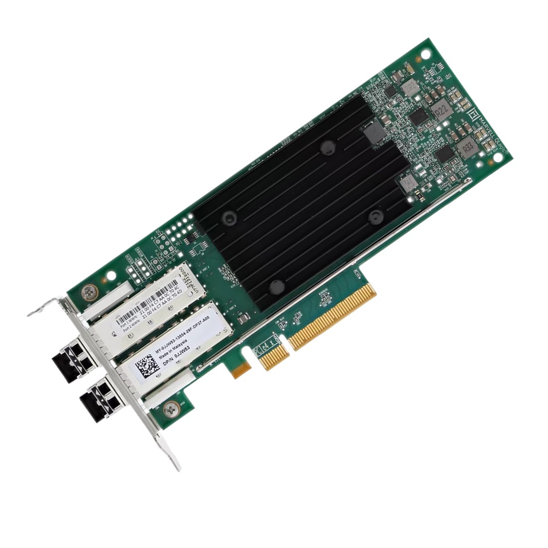 Dell 6P9HC QLogic 2772 Dual Port 32GbE Fibre Channel Host Bus Adapter with SFPs PCIe Low Profile V2