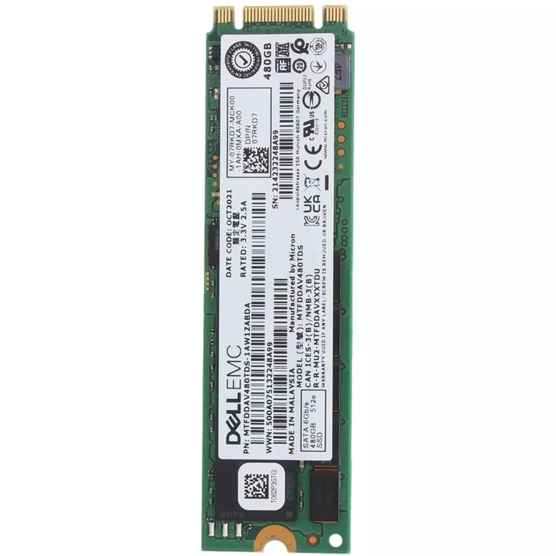 Micron MTFDDAV480TDS-1AW1ZABDA 480GB 6Gbps SATA RI M.2 SSD 5300 Pro for ...