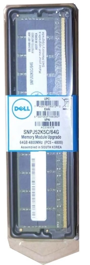 Dell 370-AGZR 64GB PC5 38400 DDR5 4800MT/s 2Rx4 ECC Memory Brand New ...