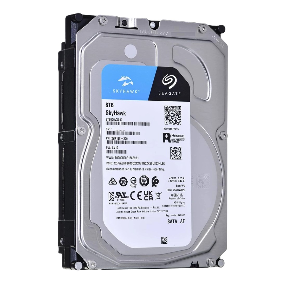 Seagate SkyHawk ST8000VX010 8TB 5.4K RPM SATA 6Gb/s 3.5inch HDD Brand New
