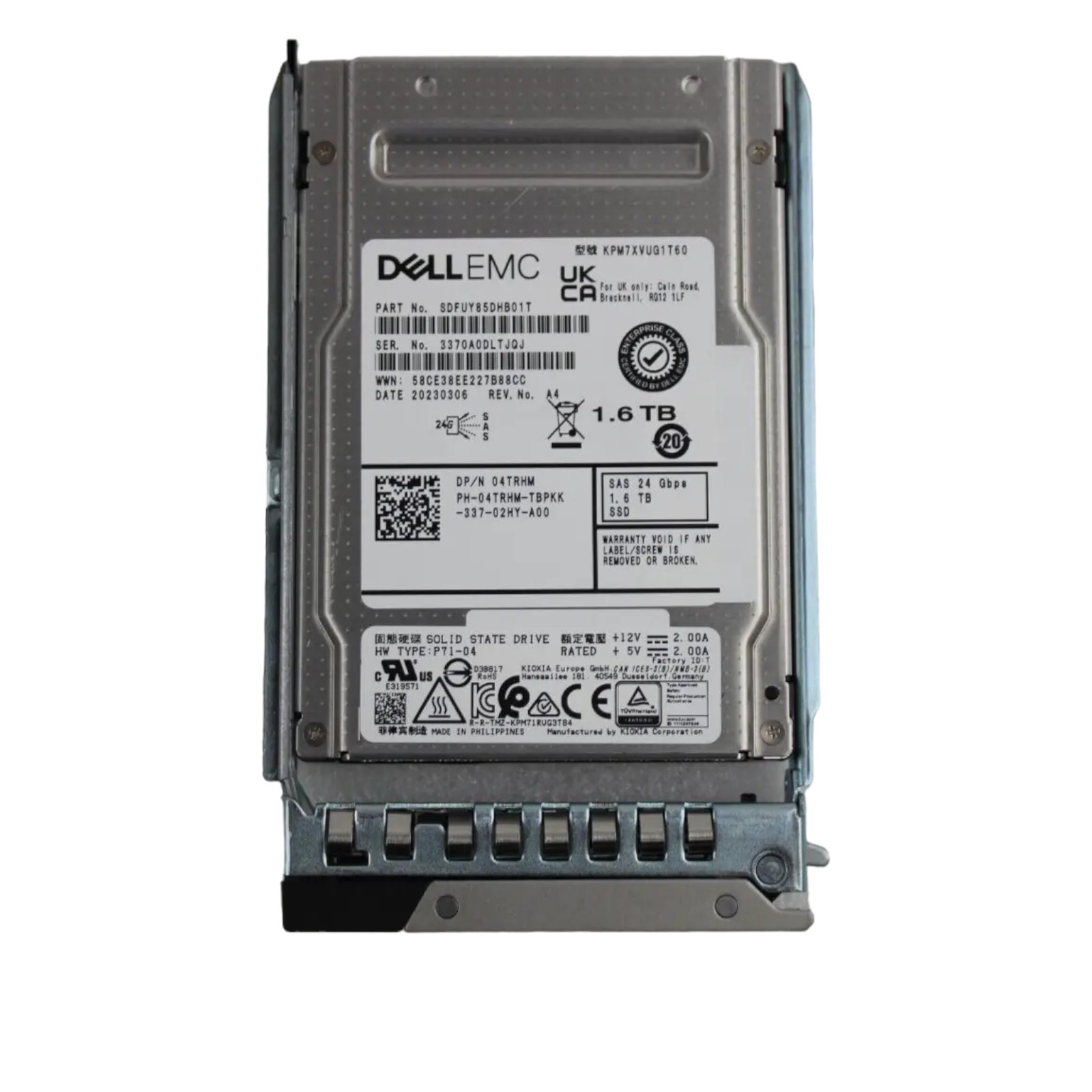 Dell 4TRHM 1.6TB SAS-24Gbps Mixed Use 3DWPD 2.5-Inch SSD