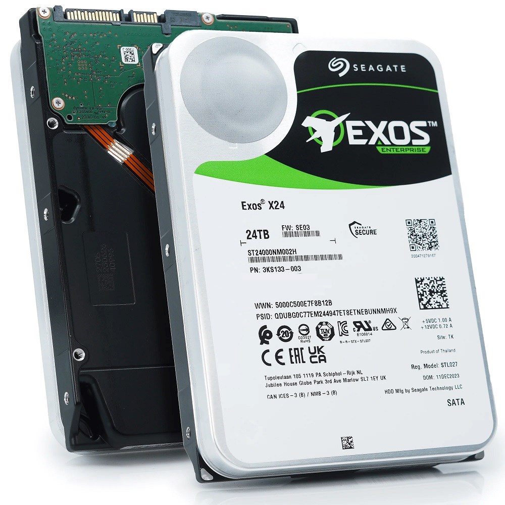 ST24000NM002H SEAGATE EXOS X24 24tb SATA 6Gb/s ISE 3.5inch Hard drive