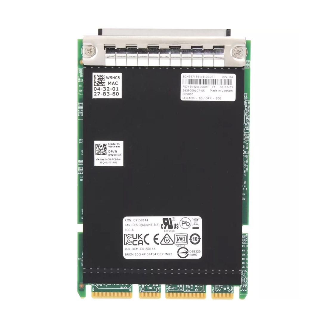 Broadcom BCM957454-N410SDBT 57454 4-Port 10GbE Gen3 x16 Bluetooth OCP 3 ...