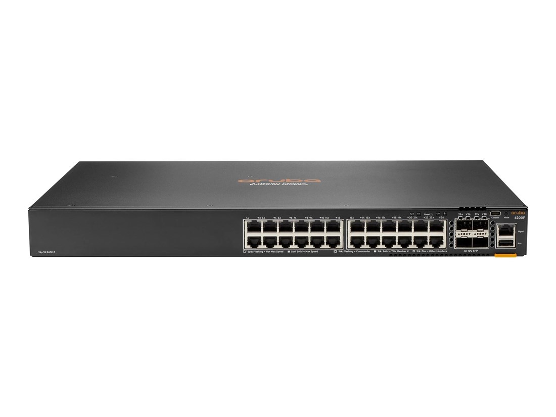 HPE JL725B Aruba 6200F 24G Class4 PoE 4SFP+ 370W Switch Retail