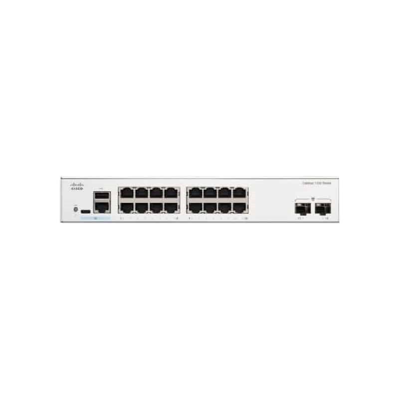 Cisco C1200-16P-2G Catalyst 1200 16 ports Smart Rack-mountable Switch
